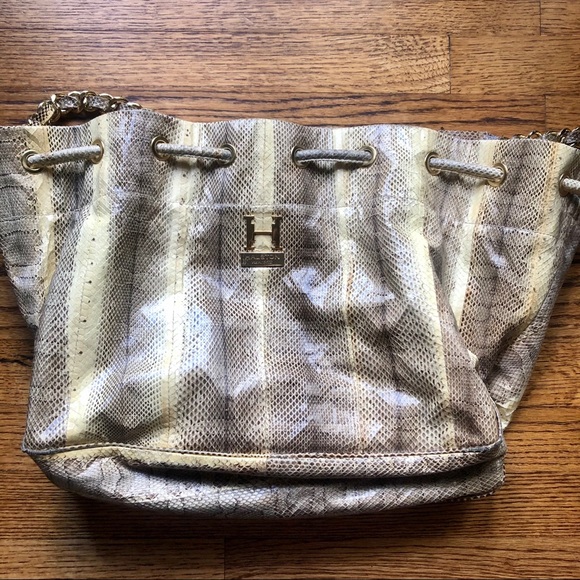 Halston Heritage | Bags | Halston Heritage Snakeskin Shoulder Bag ...